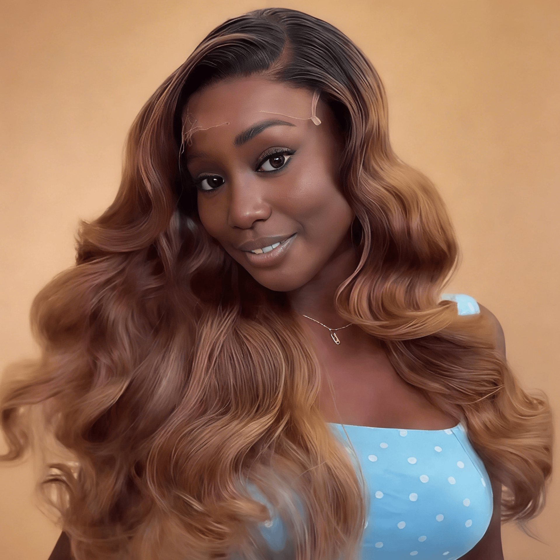 AILUXY 13x4 Lace Frontal 4T27 body wave Perruque Court et Frisé Volume ...